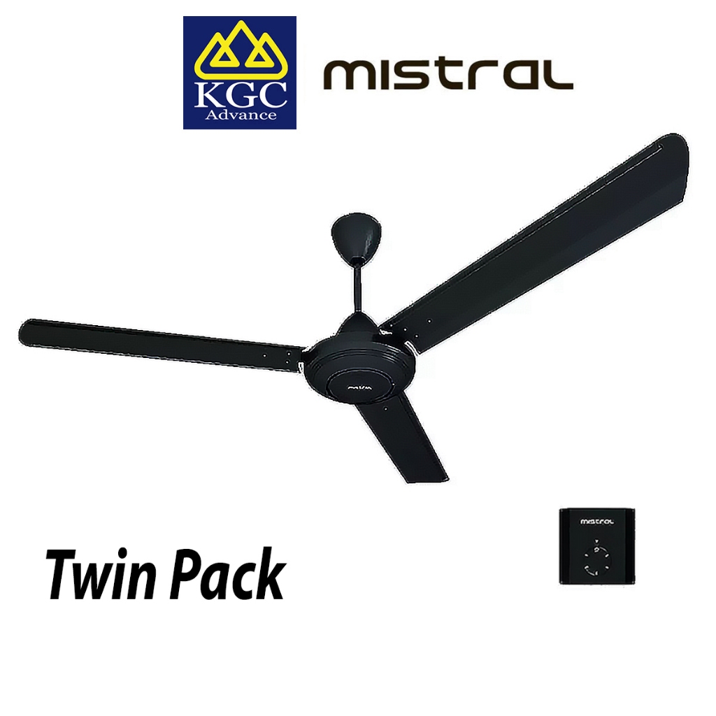 Mistral (5-Speed Ceiling Fan With Regulator 60") MCF-60LE (Twin Pack ...