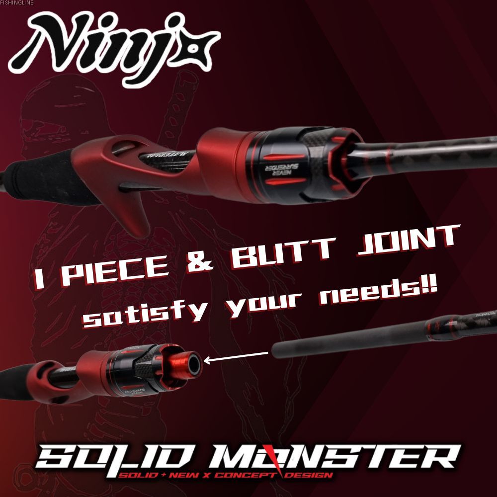 NINJA SOLID MONSTER SIC GUIDE SPINNING & BC JIGGING ROD !! | Shopee ...
