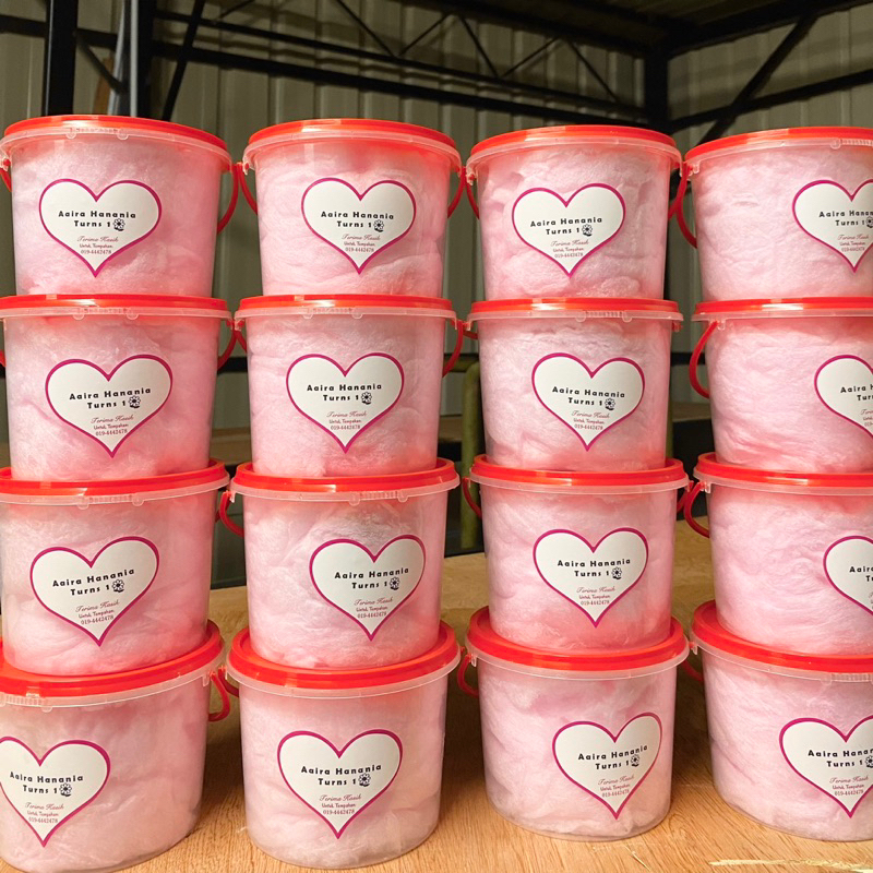 MAYFIVE cotton candy bucket 750ml (ORDER SEMINGGU SEBELUM MAJLIS ...