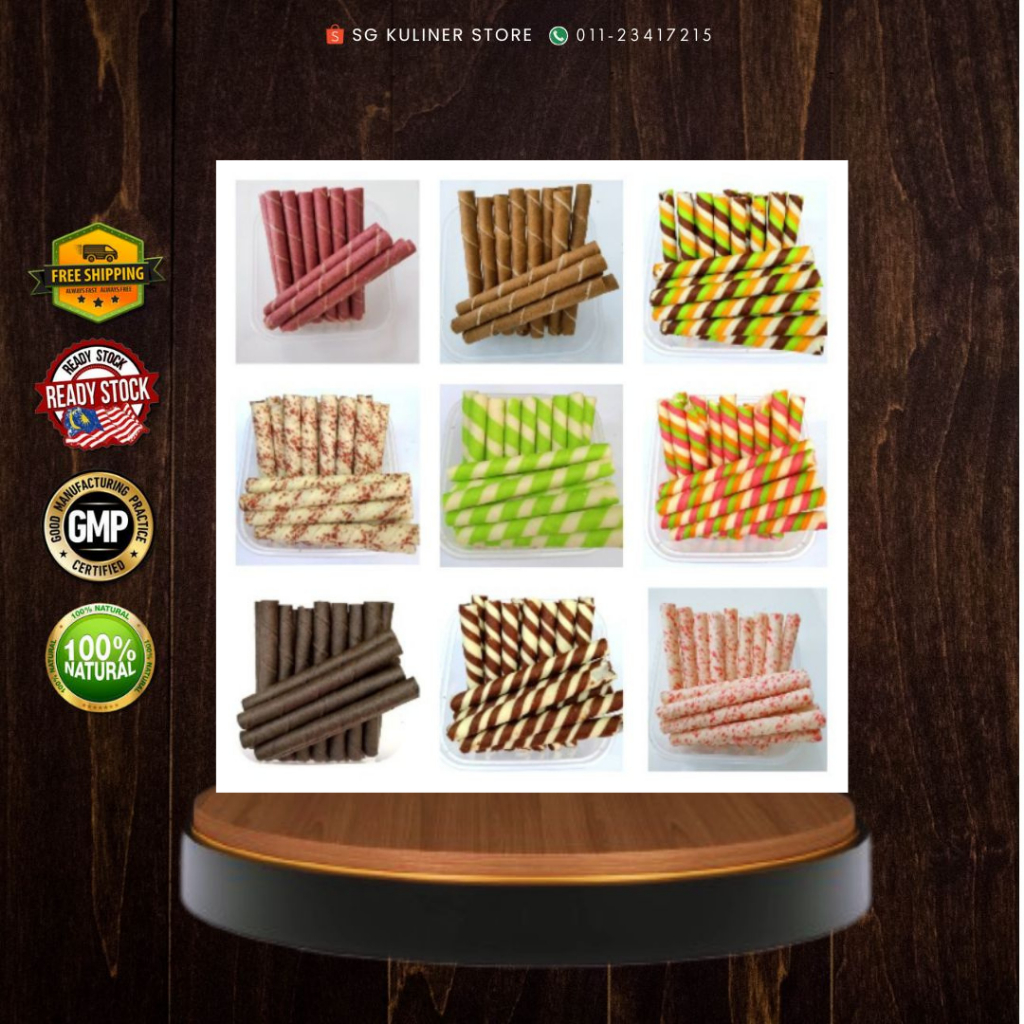 BISKUT WAFER STICK/ BISKUT ROKOK/ BISKUT ROLL BISKUT HALAL | Shopee ...