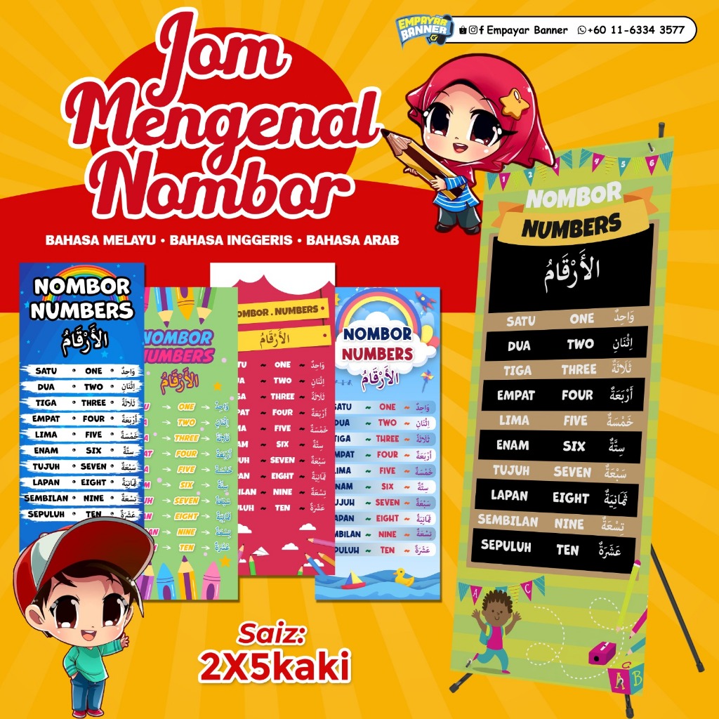 Bunting Jom Mengenal dan Belajar Nombor | Shopee Malaysia