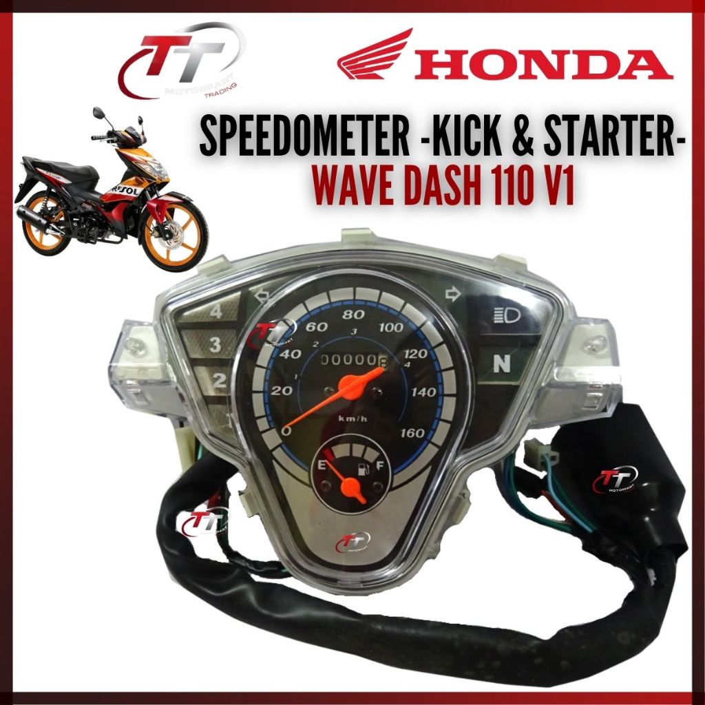 HONDA WAVE DASH110 V1 DASH 110 V1 V2 FI SPEED Meter Assy SPEEDOMETER ...