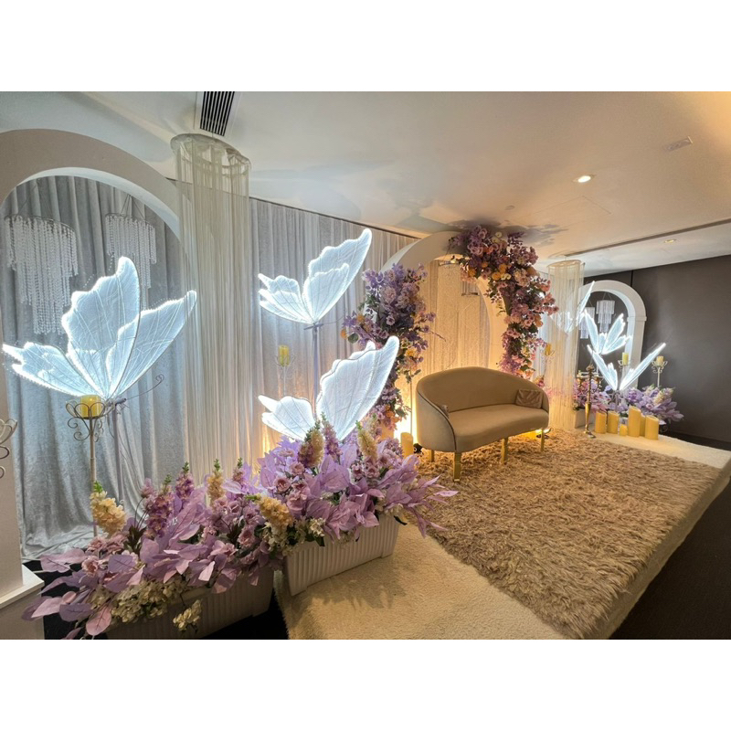 🇲🇾Butterfly Led Stand Decor Wedding Decor LED Rama-Rama decor | Shopee ...