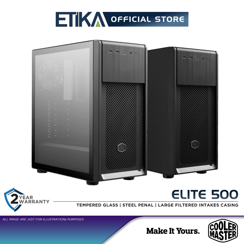 Cooler Master ELITE 500 Tempered Glass Panel | ELITE 500 ODD Steel ...
