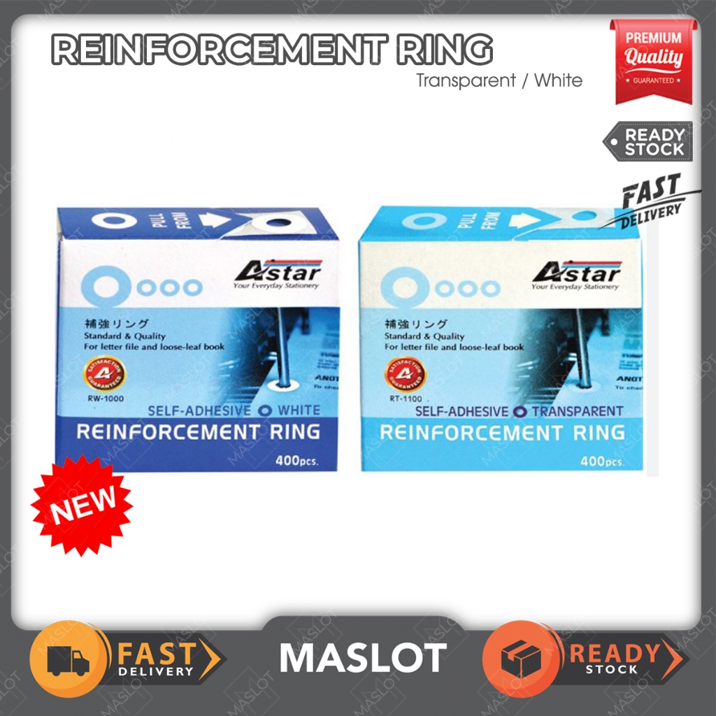 Reinforcement Ring Transparent / White / ASTAR / Print 'n' Stick / Self ...