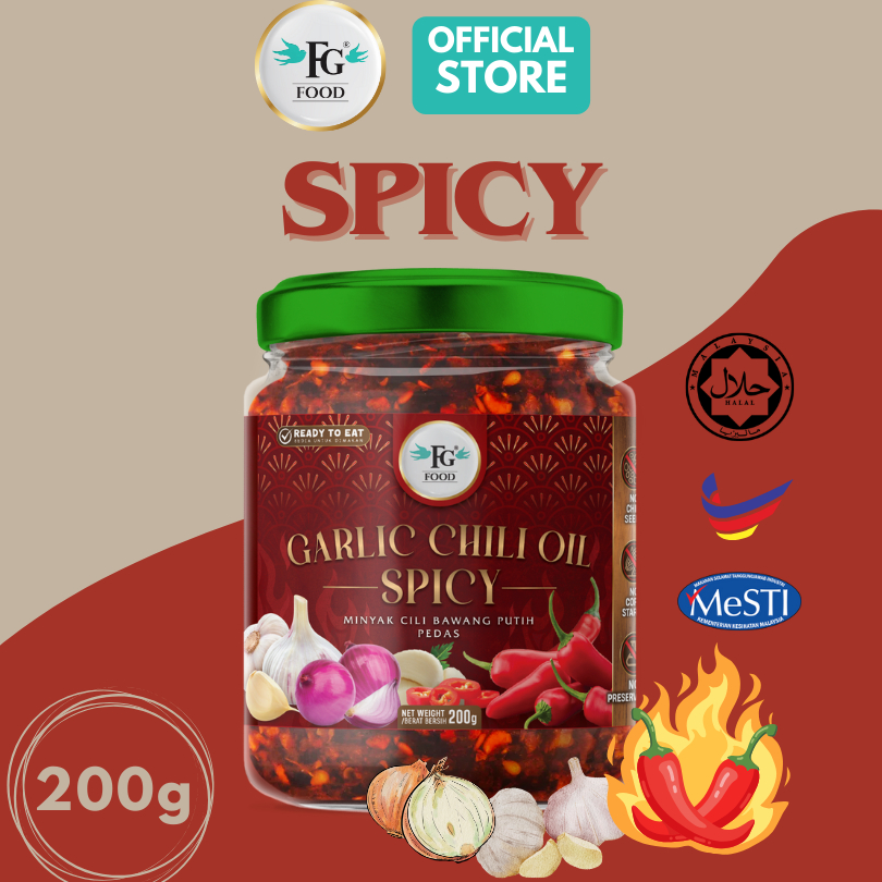 FG Food Garlic Chili Oil Spicy - "Halal Malaysian Condiment" | Shopee ...