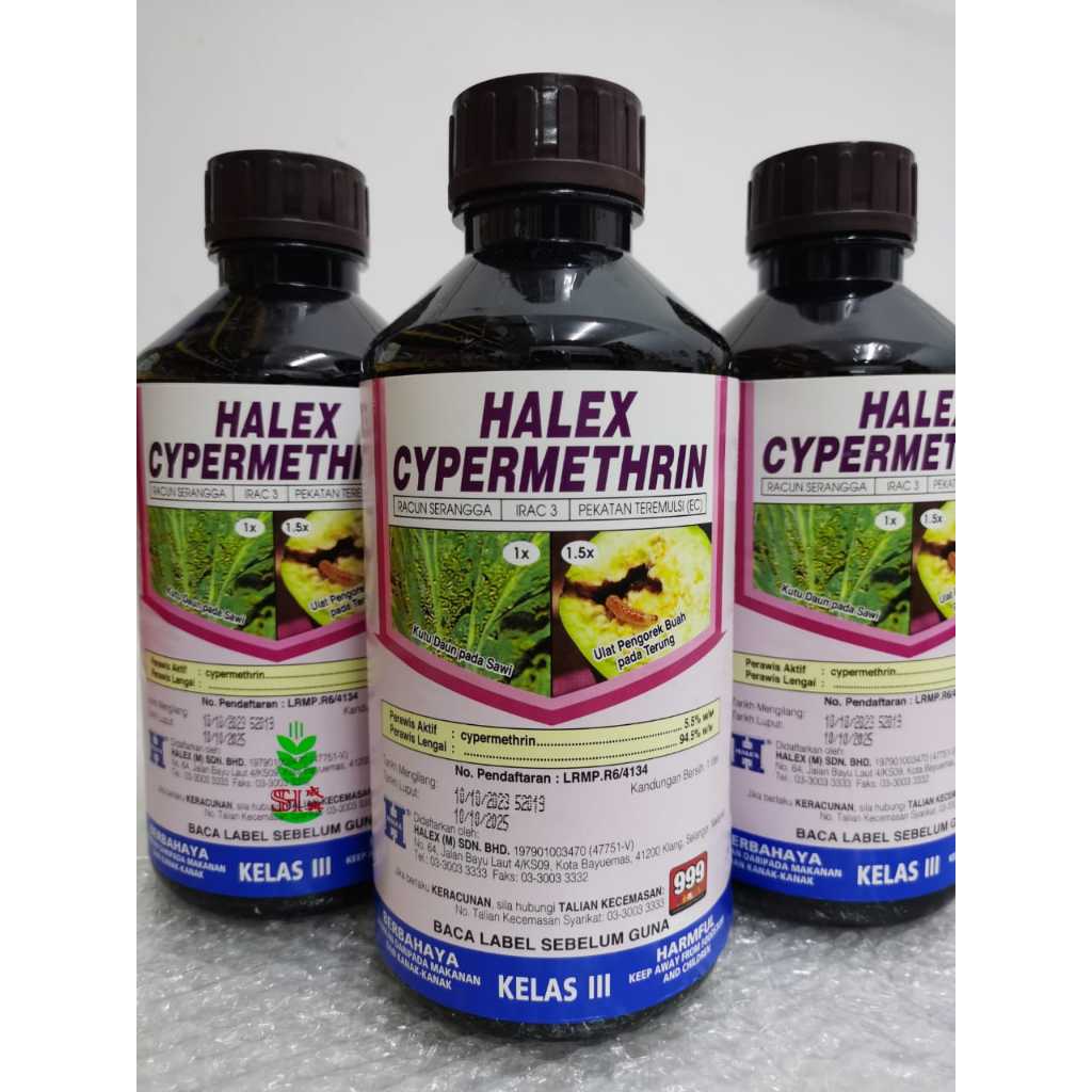 1L Halex Cypermethrin 5.5% Cypermethrin /Certin 550/Cymerin/ Racun Serangga Sesuai tanaman ...