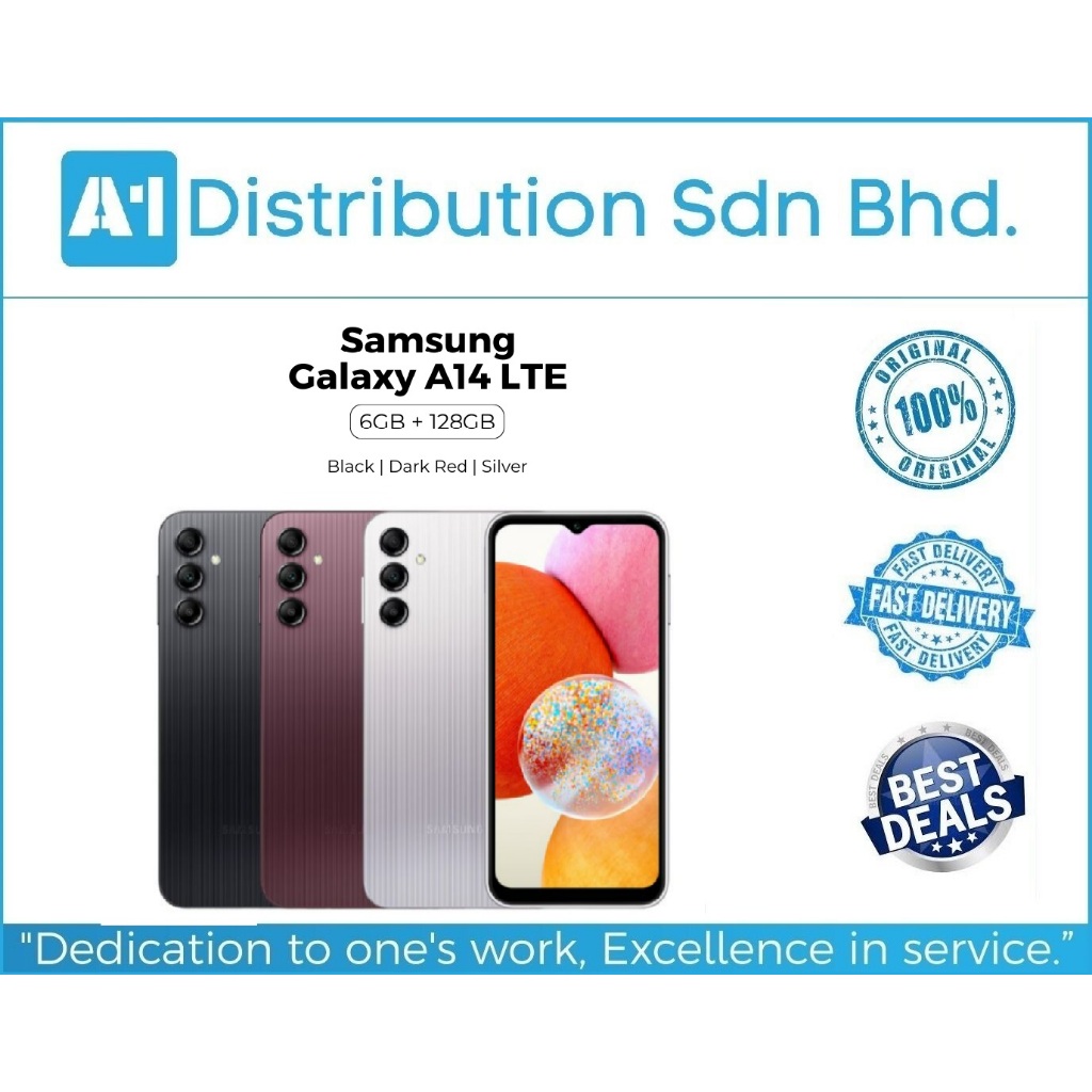 Samsung Galaxy A14 LTE [ 6GB + 128GB ] (100% Original Samsung Malaysia ...