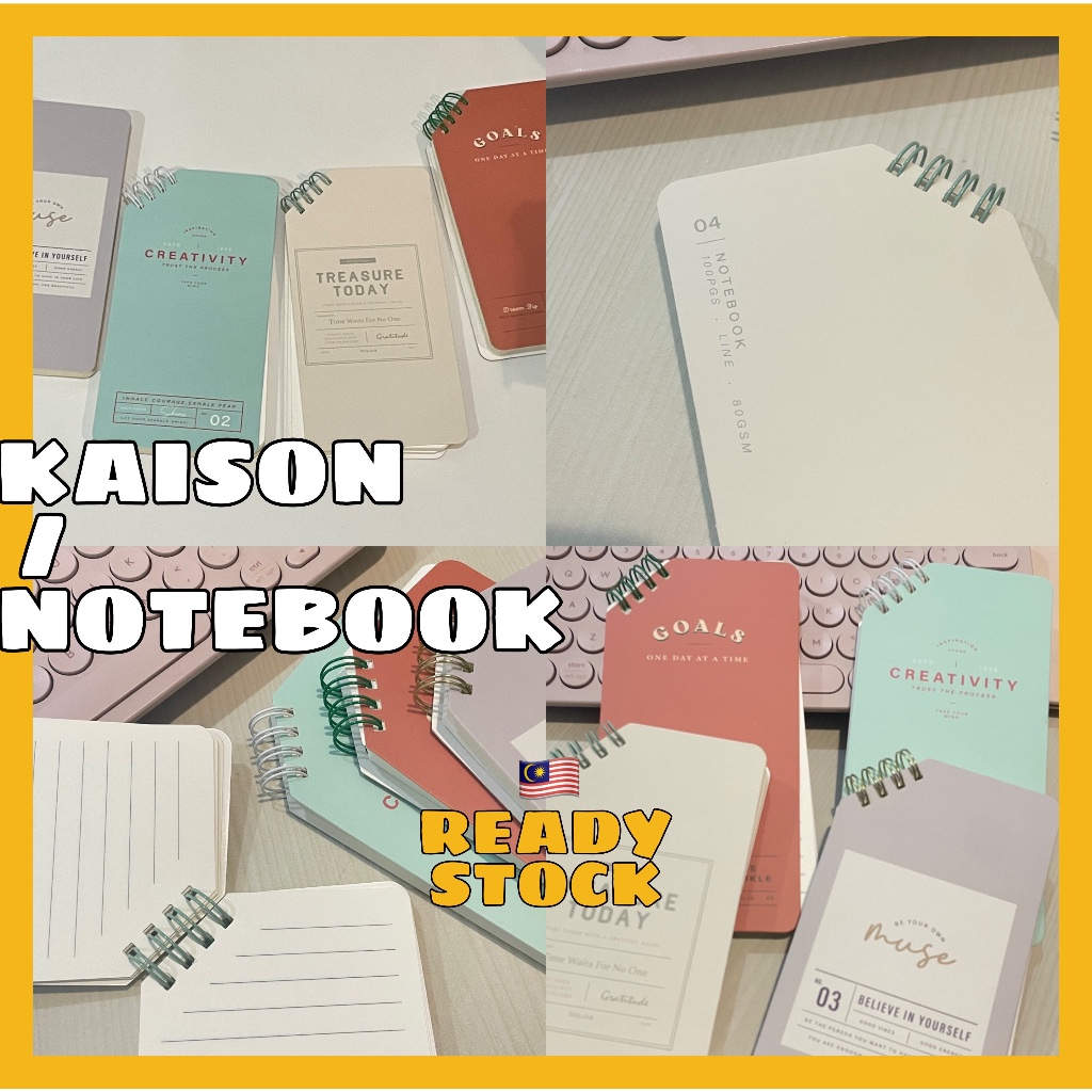 KAISON Notebook / Minimalist Long Notebook Line Pages / Portable for ...