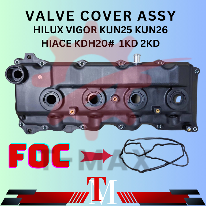 VALVE COVER ASSY TOYOTA KUN25 KUN26 KDH200 KUN60 1KD 2KD, HILUX HIACE FORTUNER/ CYLINDER HEAD ...