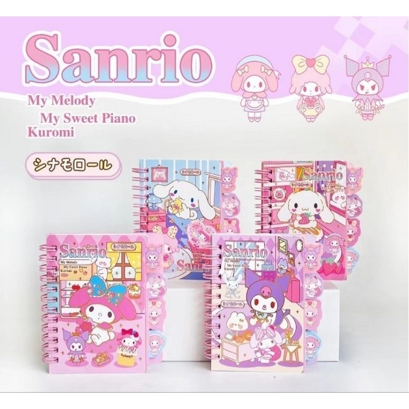 Sanrio Notebook Handbook Cute Boy Girl Gift Buku Nota Cute Melody ...