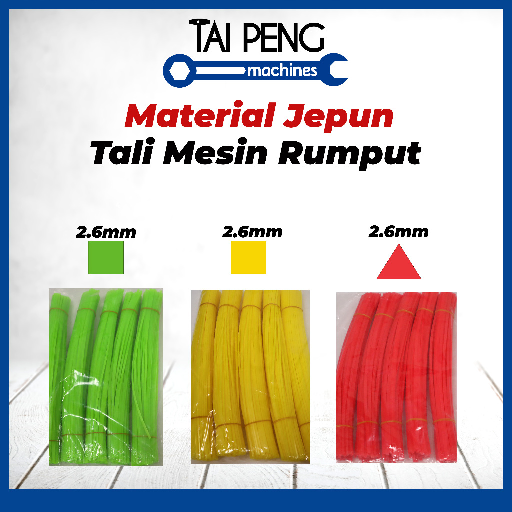Tali Mesin Rumput 2.6mm Nylon Trimmer tali tangsi brush cutter grass ...