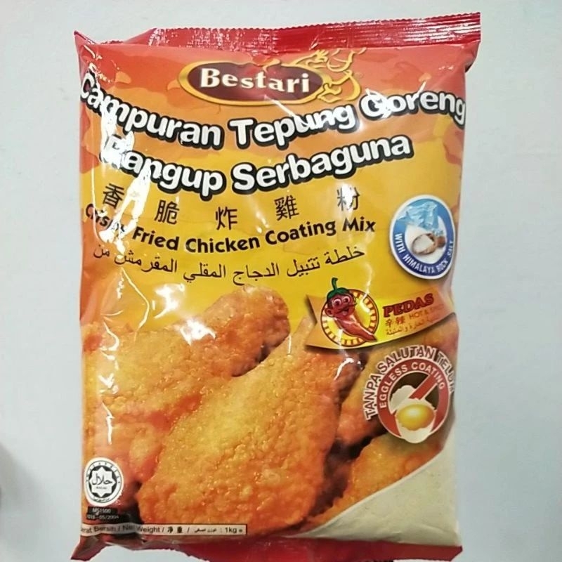 Bestari Campuran Tepung Goreng Ranggup Pedas 1kg | Shopee Malaysia