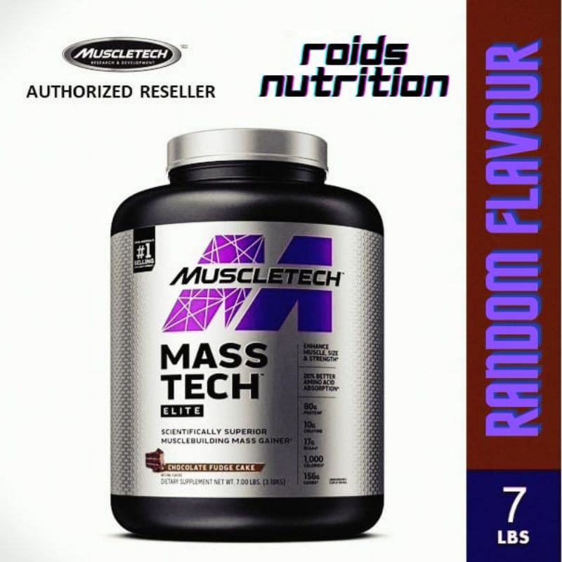 MUSCLETECH - Masstech Elite 7Lbs Mass Gainer (Random Flavour) | Shopee ...