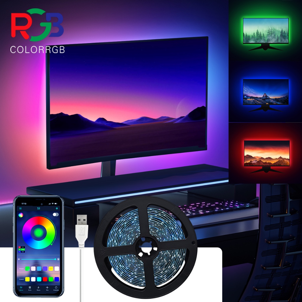 PC Backlight RGB light strip LED strip light PCBacklight usb interface ...