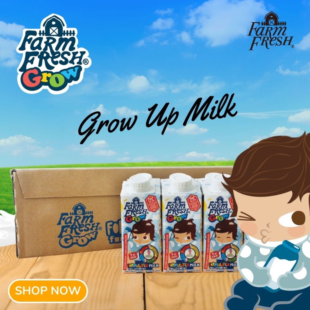 Farm Fresh UHT Grow Up Milk 200ml X 24Pcs - Sell By Carton | Shopee ...