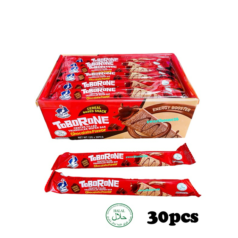 6pcs/30pcs Twinfish Toborone Tobo One Center Filled Triangular Wafer ...