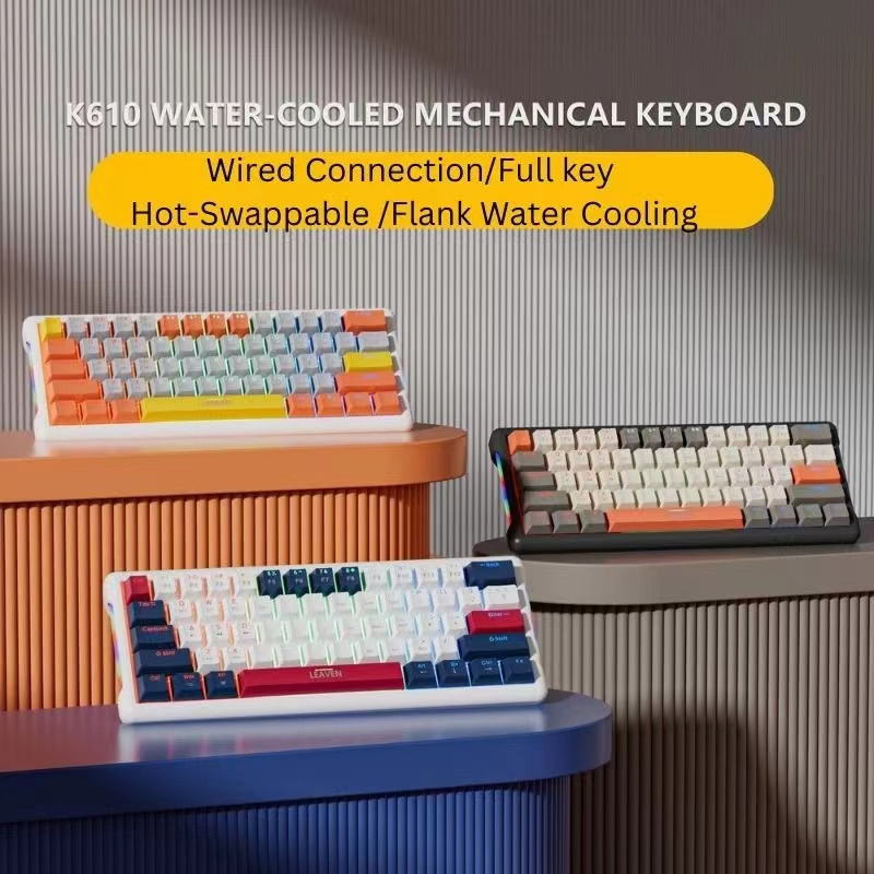 60% Real Mechanical Keyboard Leaven K610 Gaming Small Mini 61 Keys Mix ...