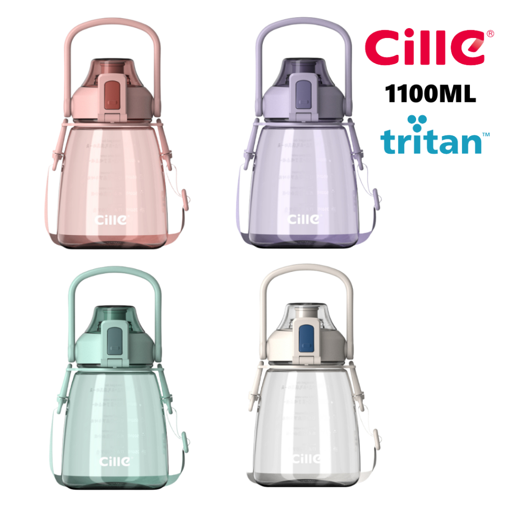 Cille Tritan Water Bottle Tritan BPA-Free Plastic Water Bottle With ...