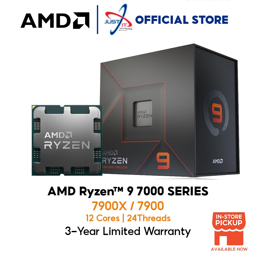 AMD Ryzen 9 7900X / 7900 64MB Cache AM5 Processor | Shopee Malaysia