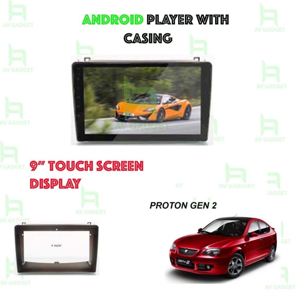 [Free Reverse Camera] Proton Gen2 Lenco 9" IPS Car Android Player Plug & Play Socket Casing Wifi ...