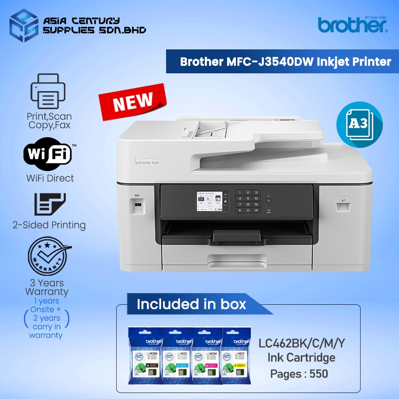 Brother MFC-J3540DW A3 All In One Wireless Inkjet Printer /Auto 2-sided ...
