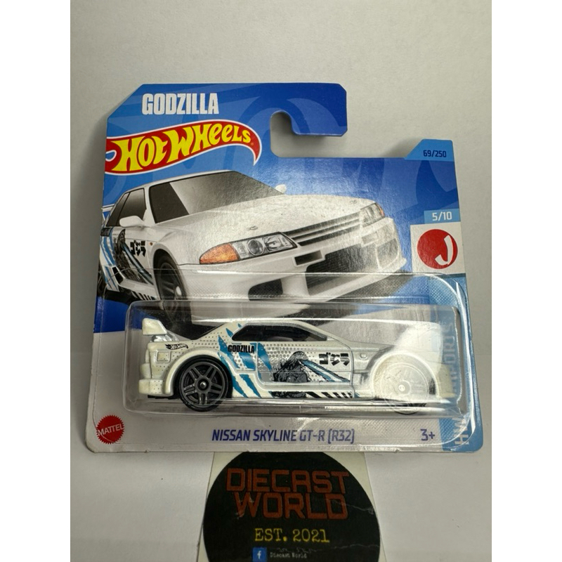 Hotwheels Nissan Skyline GTR-R32 White Godzilla | Shopee Malaysia