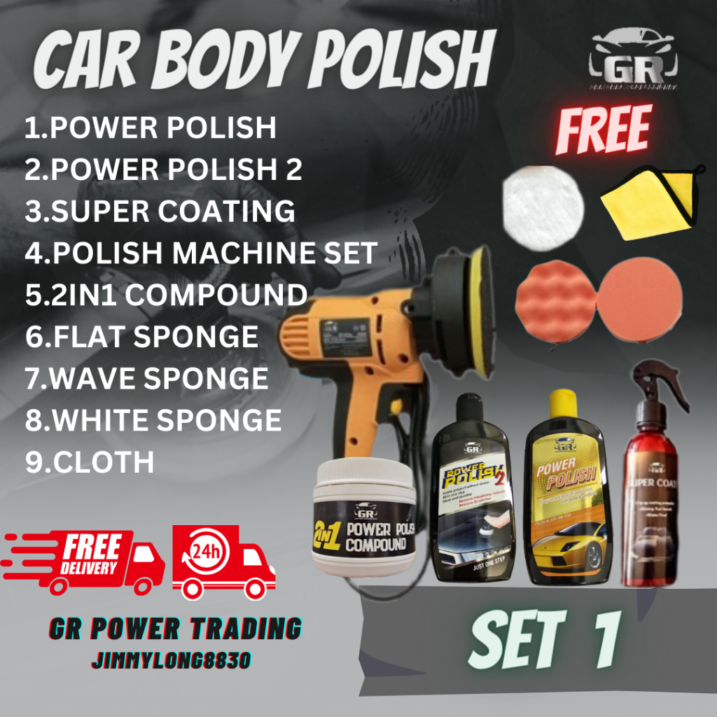 SET 1 POLISH CAR care products full set | Shopee Malaysia
