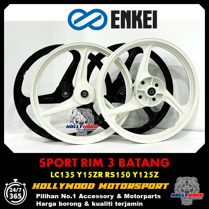 SPORT RIM ENKEI 3 BATANG FULL CHOP LC135 LC V8 125ZR Y15 Y16 LAGENDA 115ZR EX5 DREAM RS150 RSX ...