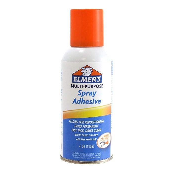 Elmer's Multi-Purpose Extra Strength Spray Adhesive, Glue - Clear (4 oz ... Elmer's Multi-Purpose Extra Strength Spray Adhesive, Glue - Clear (4 oz ...