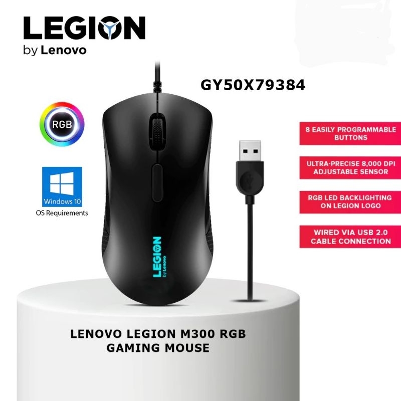 The Lenovo™ Legion M300 RGB Gaming Mouse | Shopee Malaysia
