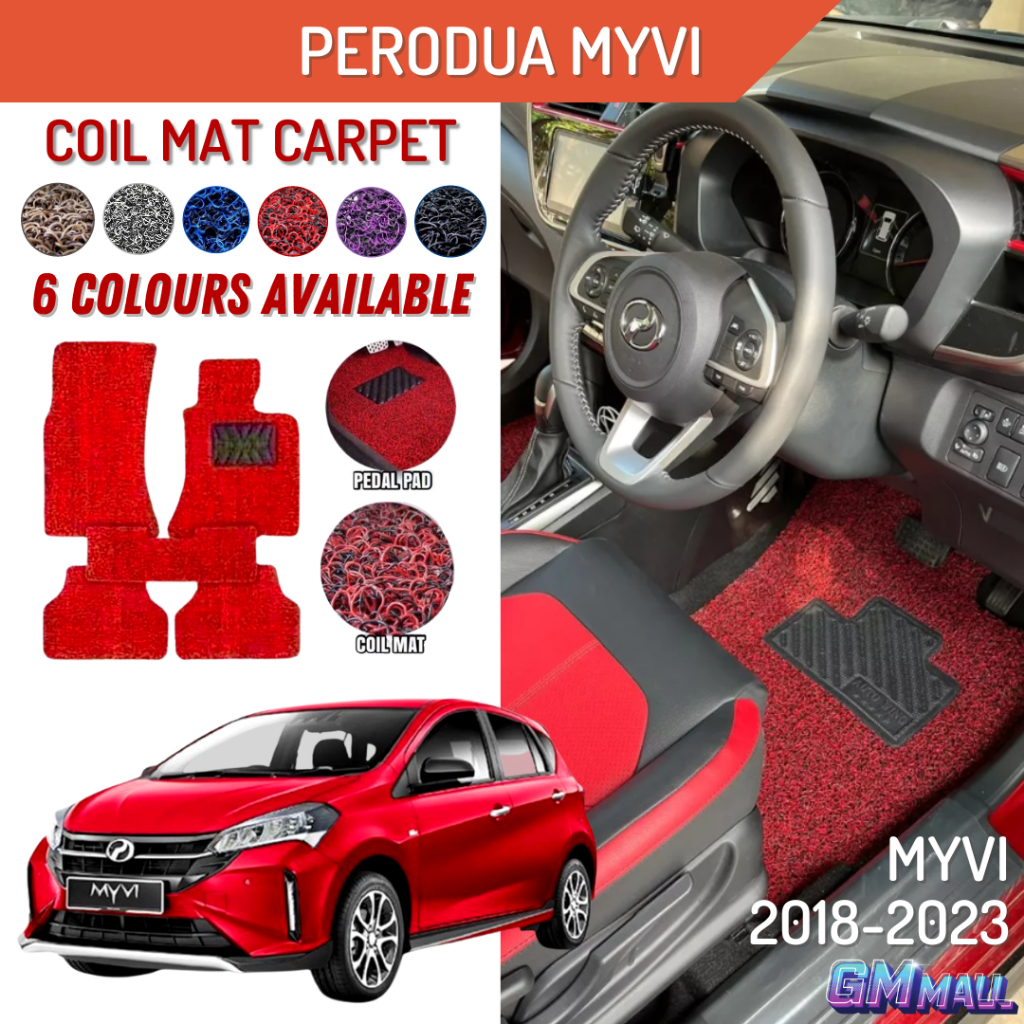 NEW PERODUA MYVI CARPET 5pcs set Car Floor Mat Coil Mat Car Carpet Car ...