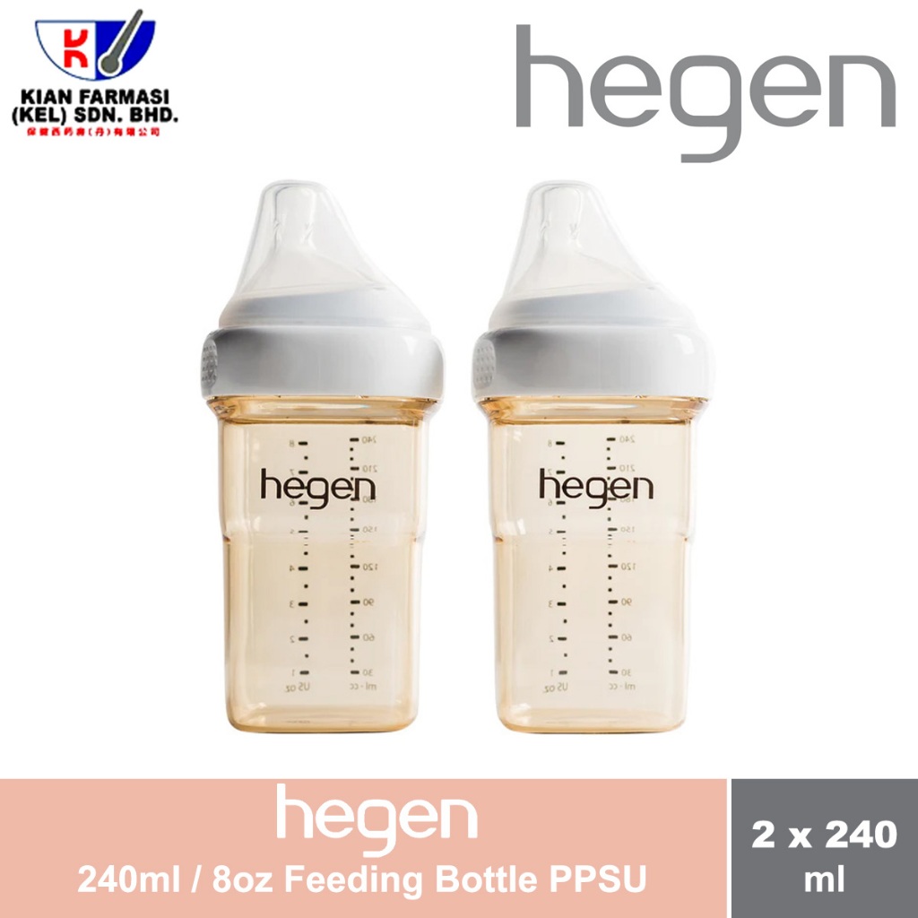 Hegen PCTO™ 240ml/8oz Feeding Bottle PPSU (2-pack) | Shopee Malaysia