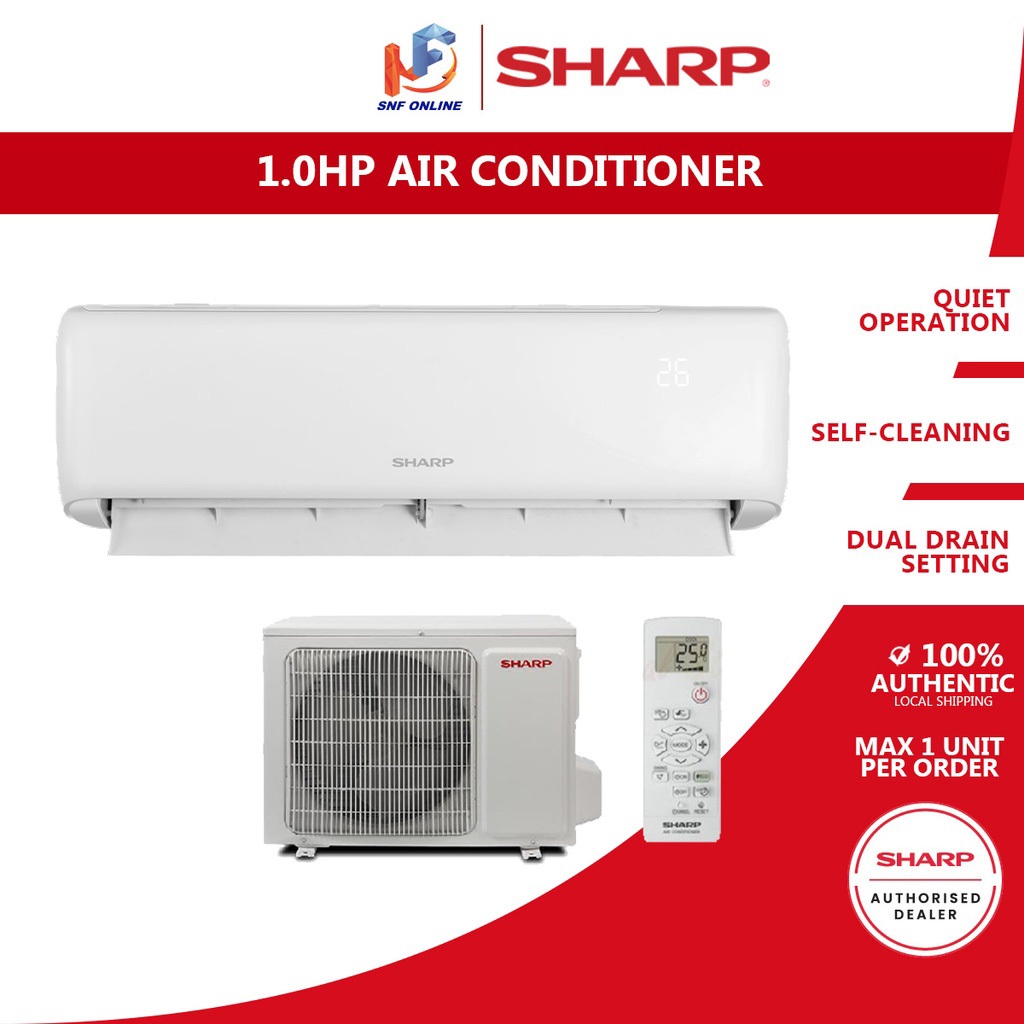 Sharp Air Conditioner R32 (1.0 HP) AHA9UCD AHA9WCD AHA9XCD AHA9ZCD ...