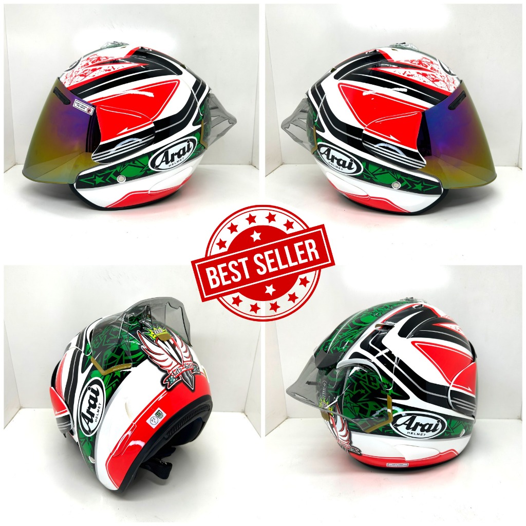 Nicky Hayden Ram4 Helmet FREE SPOILER FREE VISOR RAINBOW | Shopee Malaysia
