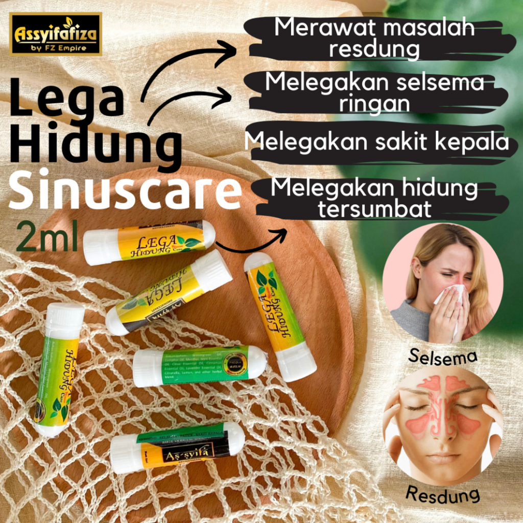 Lega Hidung Sinuscare Bidara As-Syifa / Inhaler / Resdung / Ubat ...