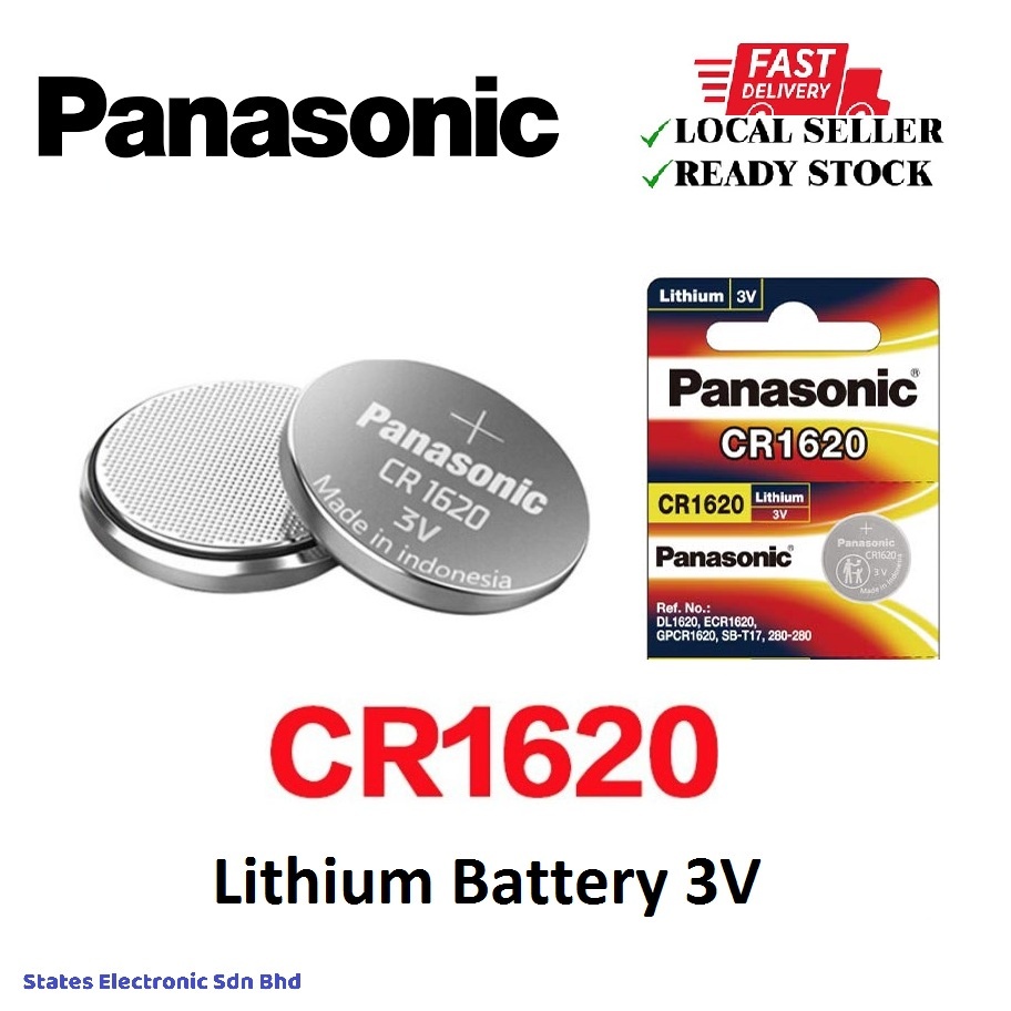 GENUINE CR1620 Panasonic Lithium Battery 3V (CR-1620/5BE) - 1unit | Shopee Malaysia