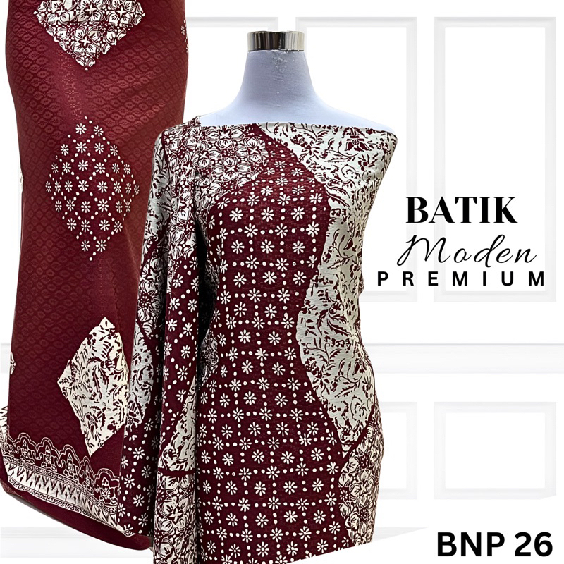BATIK MODEN SERAGAM EXCLUSIVE 4 METER/ KAIN PASANG BATIK BAJU KURUNG ...