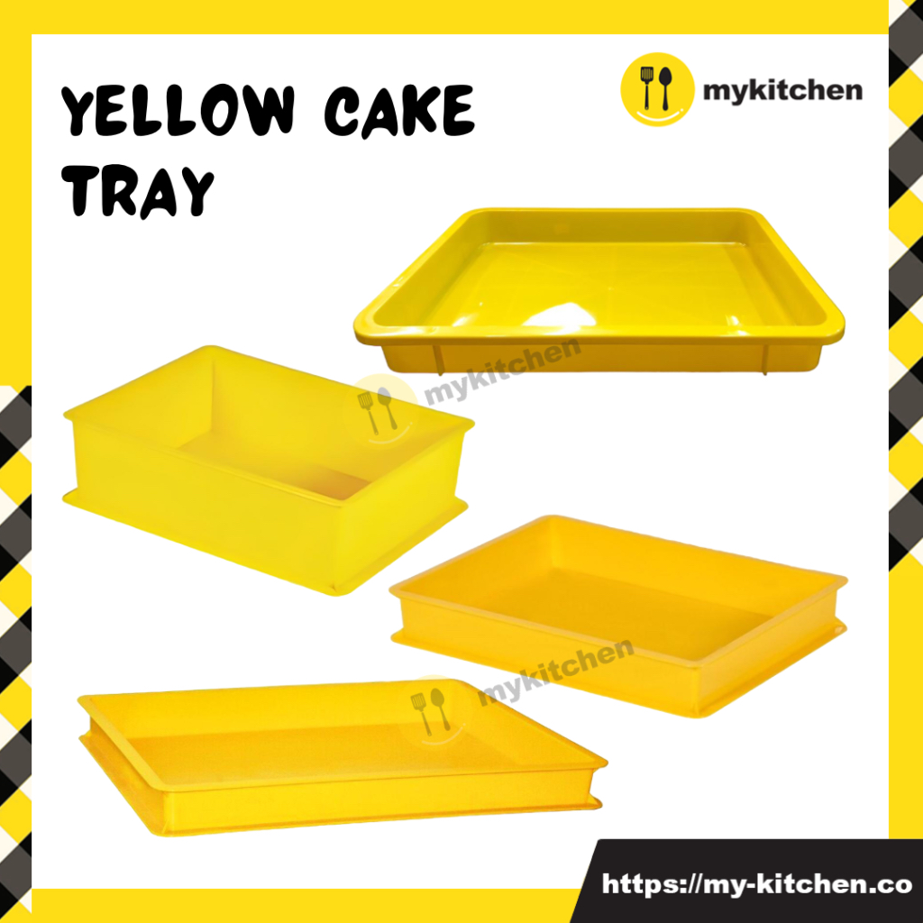 [MY KITCHEN] Yellow Cake Tray Without Cover Plastic Cake Tray Bread ...