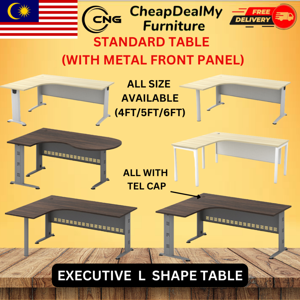 CheapDeal Executive Compact L ShapeTable With Metal Front Panel ...