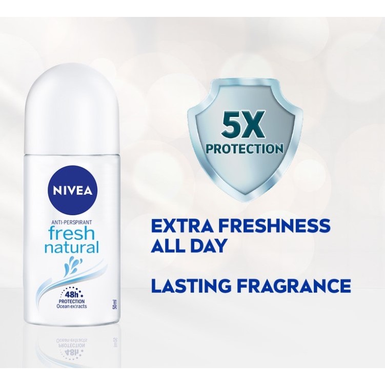 NIVEA Women Deodorant Fresh Natural Roll On 50ml | Shopee Malaysia