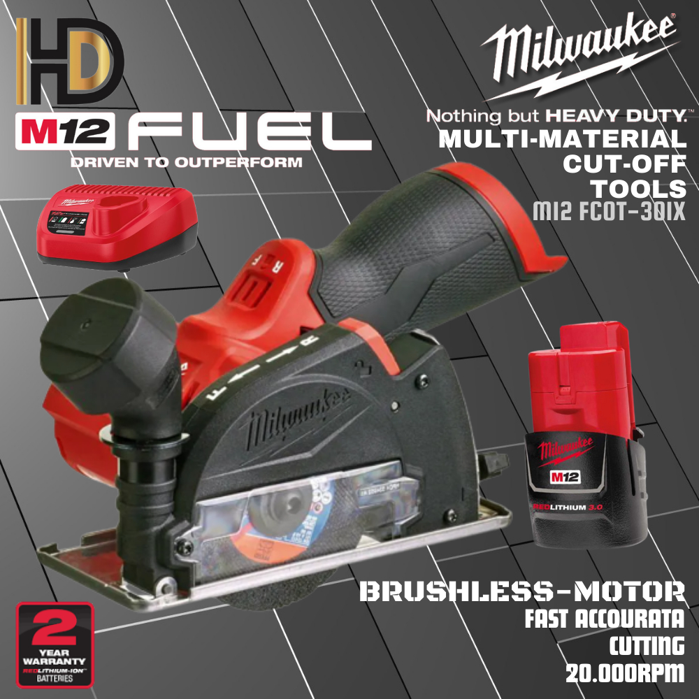 Milwaukee M12 FCOT Fuel Sub Compact 76MM Multi Material Cut Off Tools ...