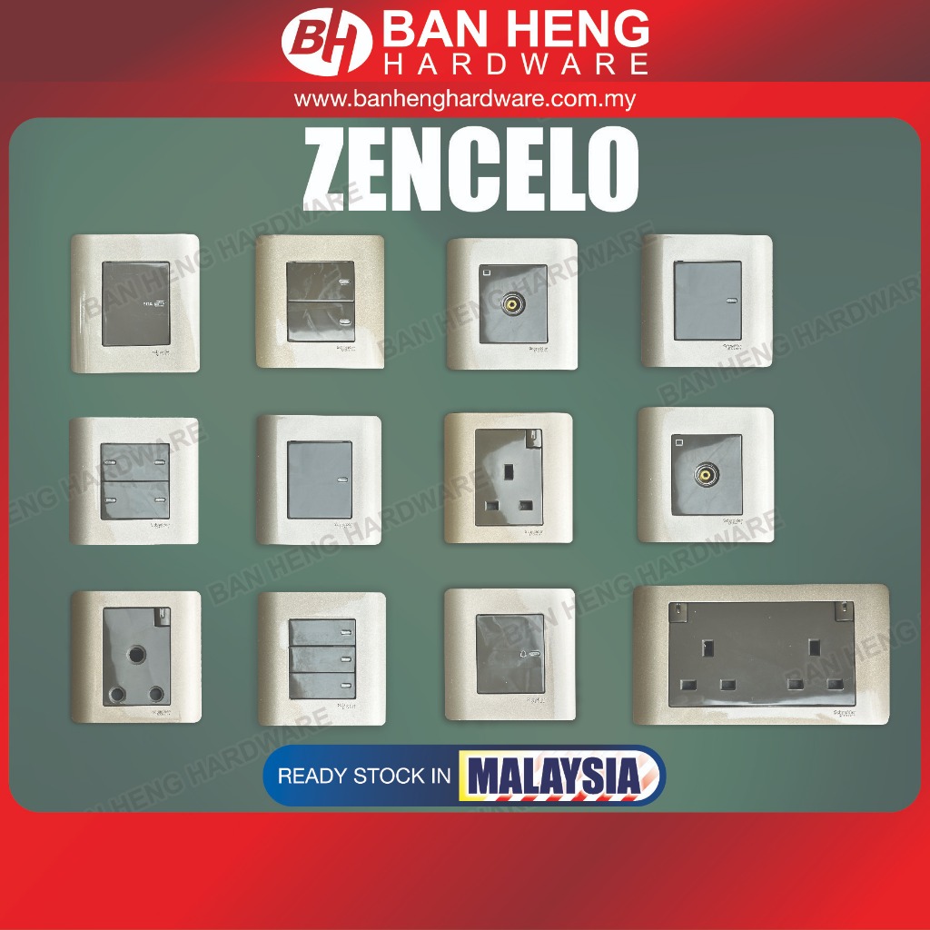 Schneider Zencelo Socket and Switches (Champagne Color) | Shopee Malaysia