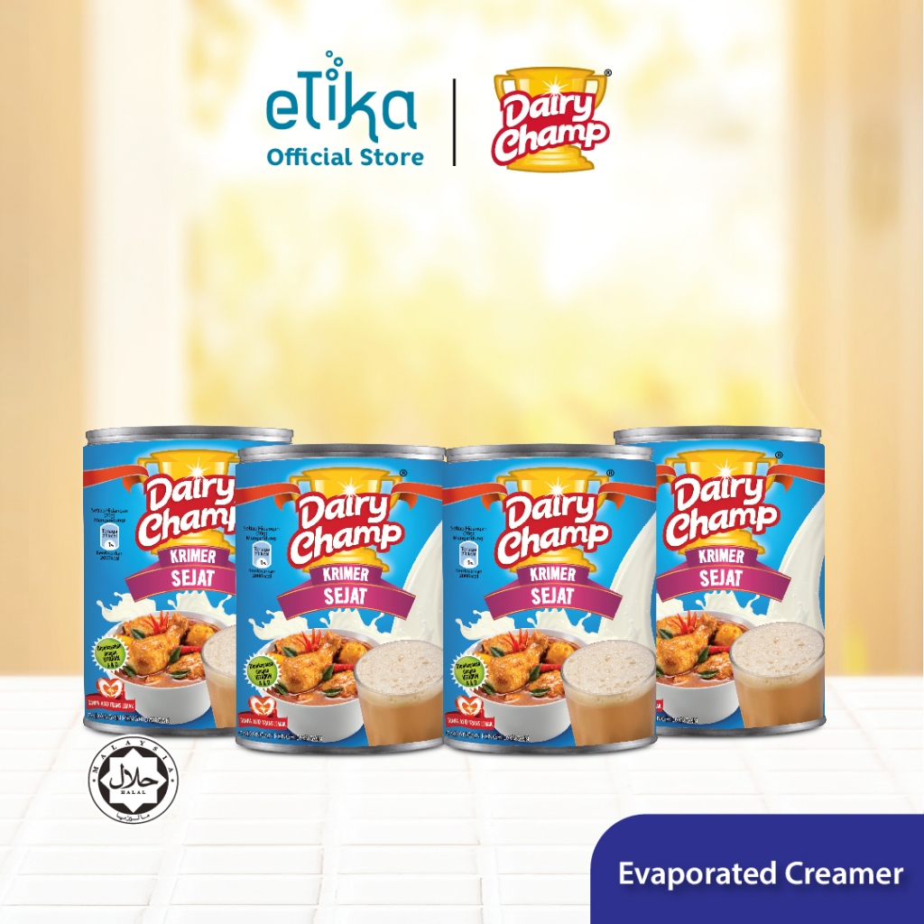 Dairy Champ Evaporated Creamer (390g x 4 Cans) | Shopee Malaysia