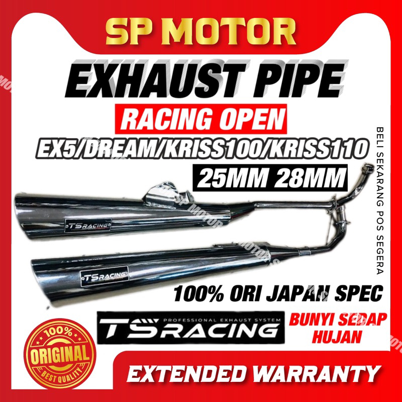 TS Racing EX5 / EX5 DREAM Kriss110 Kriss100 Bearing Exhaust 25mm 28mm , Standard racing ekzos ...