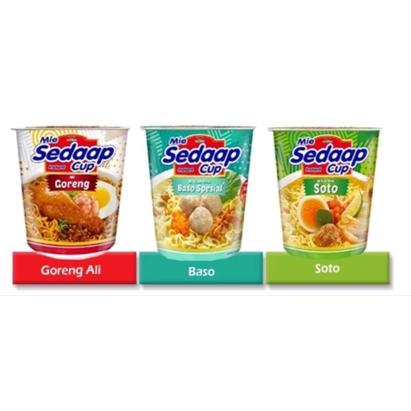 MIE SEDAAP [Instant Cup] Soto | Baso Spesial | Goreng | Shopee Malaysia