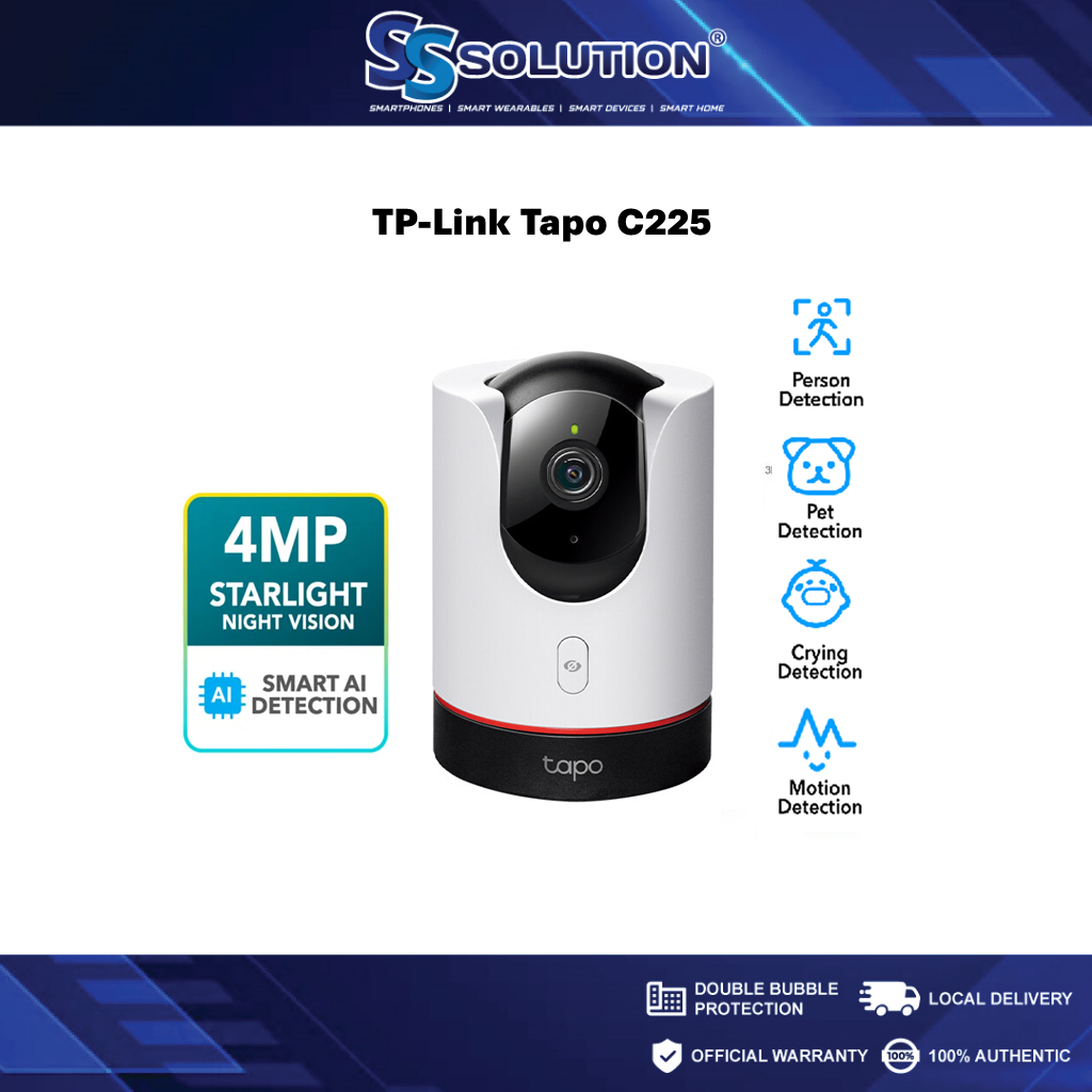 TP-Link Tapo C225 CCTV 2K QHD l Smart AI Detection and Notification l ...