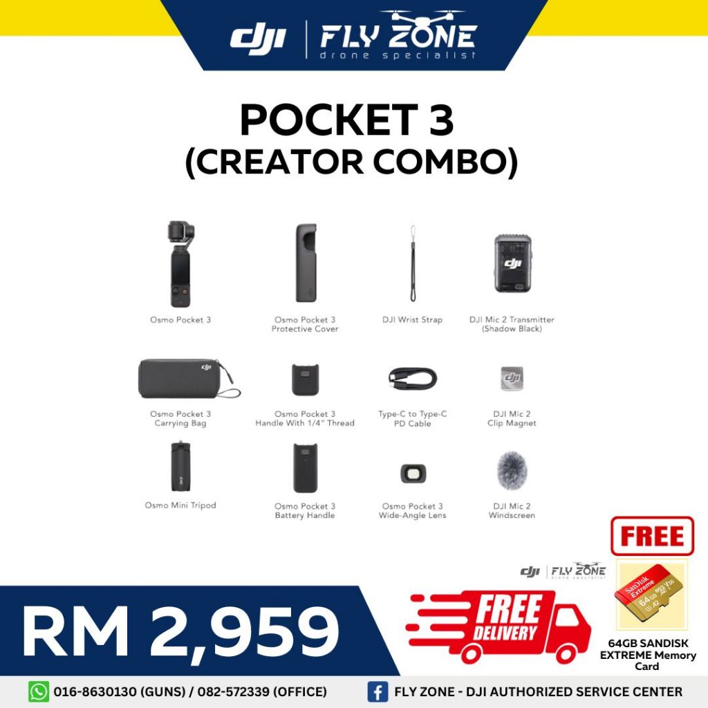 DJI POCKET 3 / DJI POCKET3 / DJIPOCKET3 - SET - POCKET3 (BASIC ...