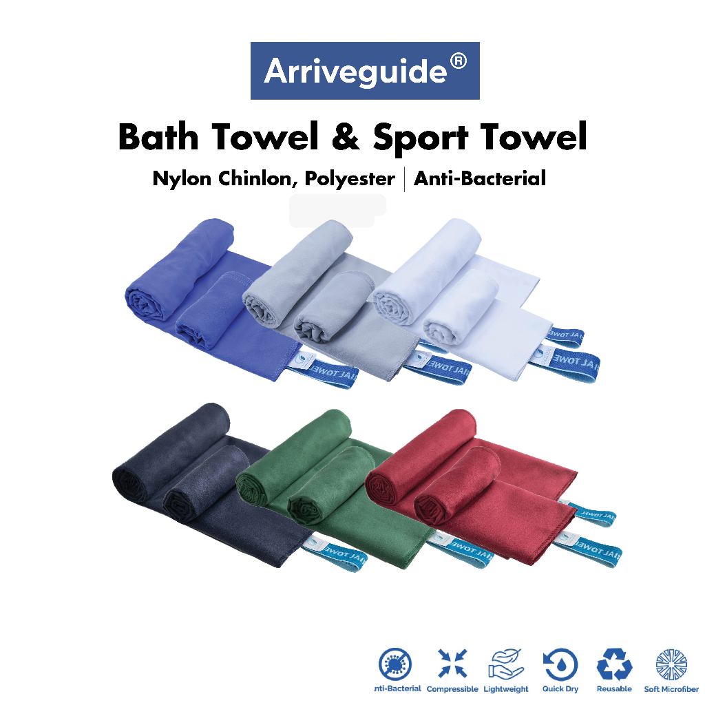 Ultifresh Anti Bacterial Microfiber Towel Quick Dry Tuala Cepat Kering ...