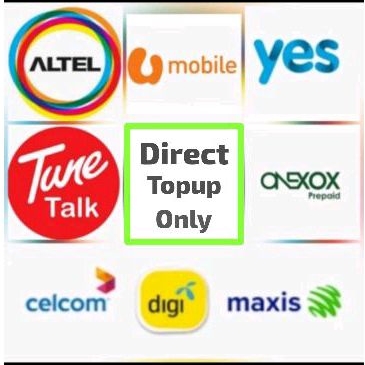Prepaid/Reload/Topup/TelcoAsStated (DIRECT TOPUP ONLY) | Shopee Malaysia